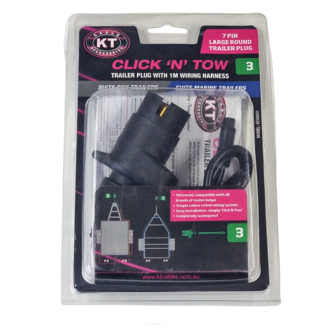 KT Click 'N' Tow 7 Pin Large Round Trailer Plug - Trailers 2000